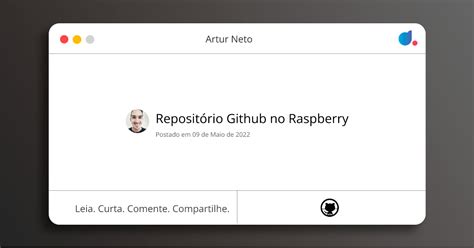 Repositório Github no Raspberry Artur Neto GitHub DIO