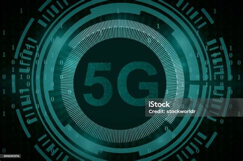 5g New Wireless Internet Wifi Connection Big Data Binary Code Flow Numbers Global Network High