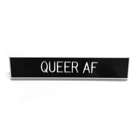 Queer Af Pin Queer Pin Lgbt Pin Feminist Pin Queer Pride Etsy