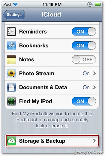 Apple ICloud Manage App Data Backup And Storage