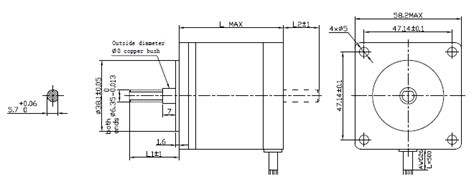 NEMA Mm Phase Hybrid Stepper Motor ChangZhou KangDa TongYong Electric Co Ltd