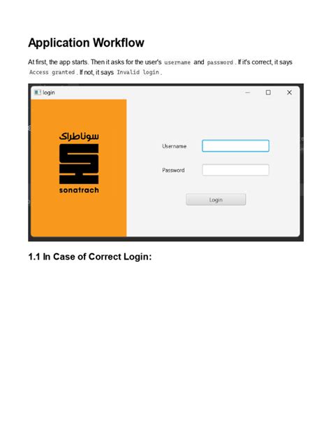 Application Workflow Pdf Login User Computing