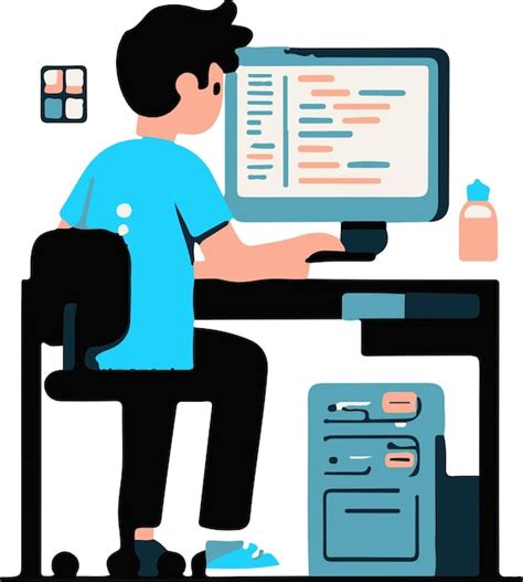 Premium Vector Flat Coding Illustration
