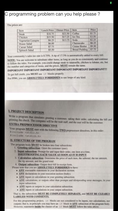 C Programming Problem Can You Help Please The
