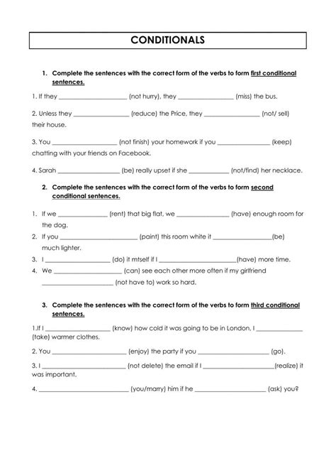 Conditionals Free Interactive Worksheets 344731