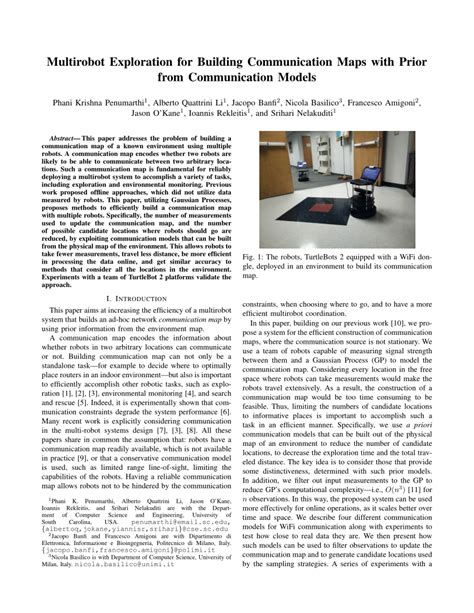 Pdf Multirobot Exploration For Building Communication Maps With Prior