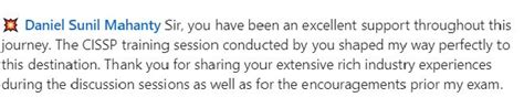 Cissp Cissptraining Cybersecurity Daniel Sunil Mahanty