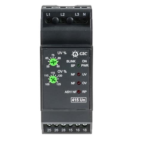 Gic Mac04d0100 Voltage Monitoring Relay 3 Phase Overvoltage Protection Undervoltage Protection