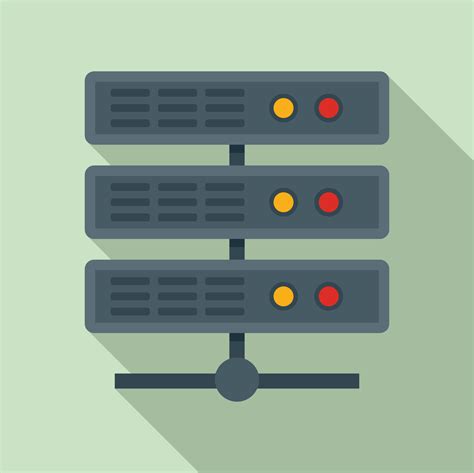Storage Data Server Icon Flat Style 14607559 Vector Art At Vecteezy