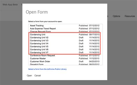 Delete Multiple Forms From Your Forms Library DoForms Support