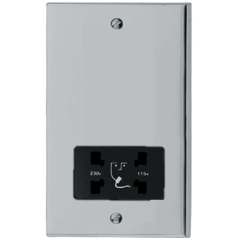Shaver Socket Dual Output Voltage 110240v In Polished Chrome