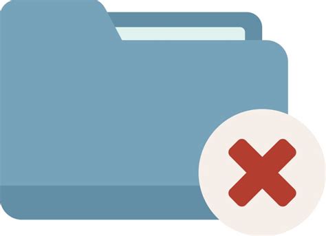 Rejected Folder Icon Outline Design Web Royalty Free Vector