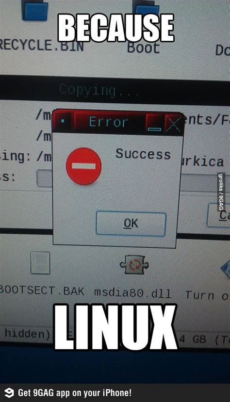 9GAG Because Linux