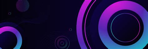 기하학적 원 모양이있는 현대 파란색 보라색 핑크 추상 와이드 웹 배너 배경 벡터 디지털 기술 미래 추상적 인 그래픽 디자인 배너 패턴 배경 템플릿 0명에 대한 스톡 벡터