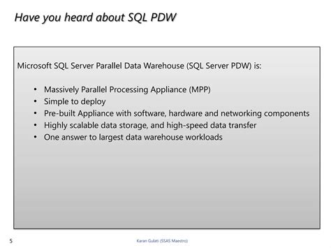 sql parallel data warehouse pdw ppt