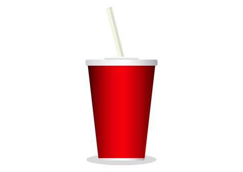 Vaso De Refresco Desechable Rojo Sobre Fondo Blanco 4641970 Vector En