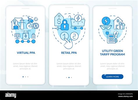 Types Of Ppa Blue Onboarding Mobile App Screen Stock Vector Image And Art Alamy
