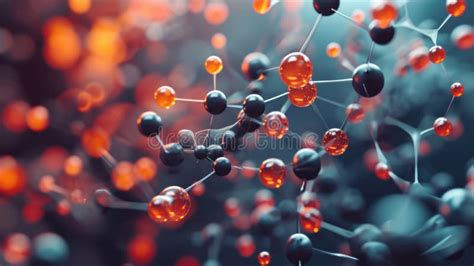 Abstract Molecular Structure In D Stock Illustration Illustration Of Medicine Atoms