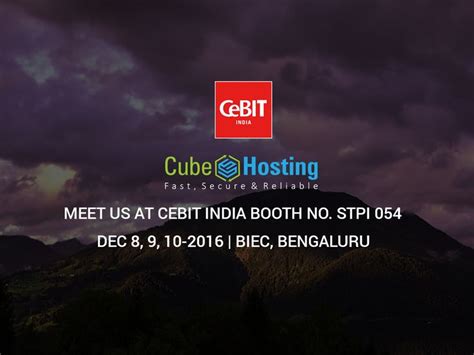 Cube Hosting Logo With Scenic Background