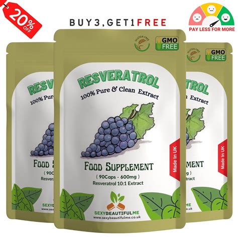 Resveratrol Extract Capsules 600mg 50trans Resveratrol 300mg Skin