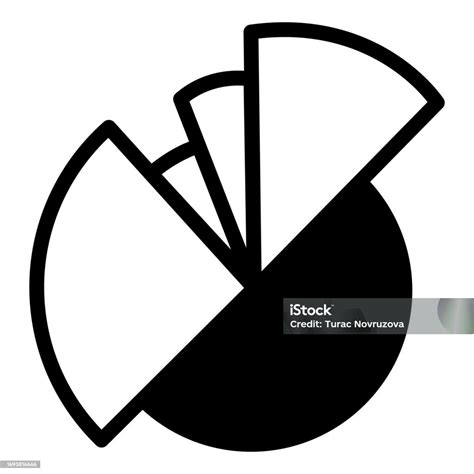 증가된 부분 단색 아이콘 다이어그램 개념 흰색 배경에 원형 다이어그램 벡터 기호 글리프 스타일 아이콘 모바일 개념 웹 디자인이 있는 쌍곡선 원형 차트 벡터 그래픽 검은색에