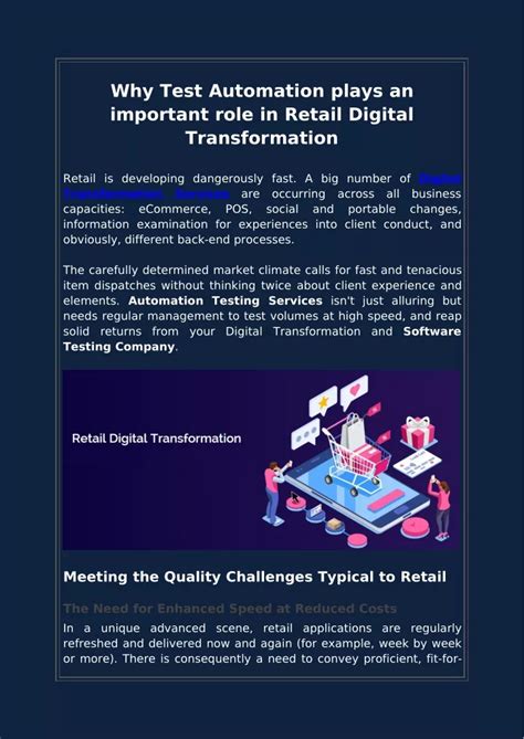 PPT Why Test Automation Plays An Important Role In Retail Digital Transformation PowerPoint