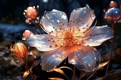 Premium Ai Image Echo Flower Conveying Messages In Octane Render