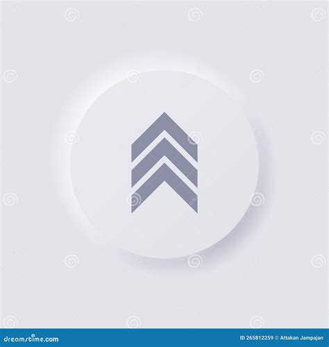 Arrow Icon White Neumorphism Soft Ui Design Stock Vector Illustration Of Energy Inactive