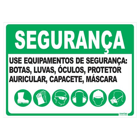 Placa De Sinalização Segurança Use Equipamentos