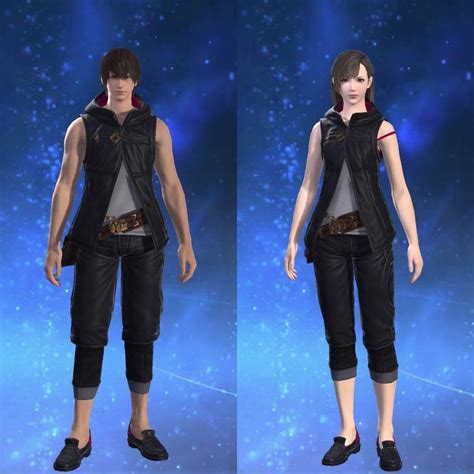 Hooded Fireglass Leather Vest ｜ Ffxiv Armoury Collection