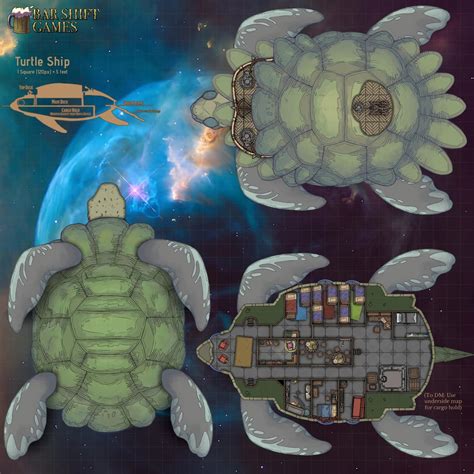 Turtle Spelljammer Ship Explore The Seas And The Skies With This Hybrid Water Tight Ship R