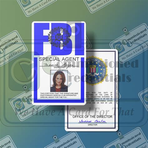 Fbi Id X Files Vert Commissioned Credentials