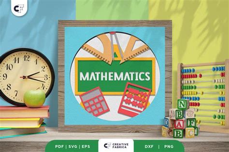 2 mathematics school subject 3d shadow box svg designs and graphics