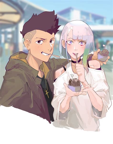 Lucy And David Martinez Cyberpunk And 1 More Drawn By Swimnemo Danbooru