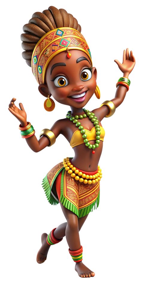 Download Ai Generated African Girl Culture Royalty Free Stock