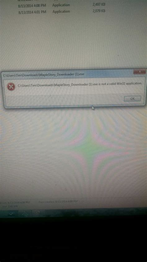 not a valid win32 application help r maplestory