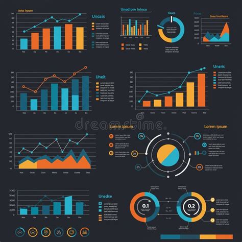 A Collection Of Data Visualizations Featuring Various Graph Types Including Bar Charts Stock