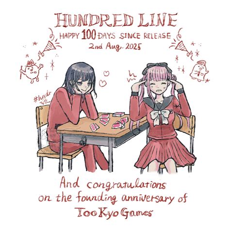 Tsukumo Kako Tsukumo Ima Sirei And Nigou The Hundred Line Last Defense Academy Drawn By