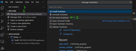 Nrf Connect Extension For Vs Code Unable To Run Most Commands Nordic Qanda Nordic Devzone