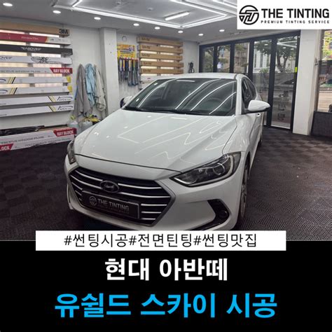 대전 썬팅 현대 아반떼 전면 유리 썬팅 대전 유쉴드 스카이 60 네이버 블로그