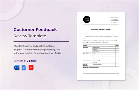 Feedback Form Template In Word PDF Google Docs Download Template Net