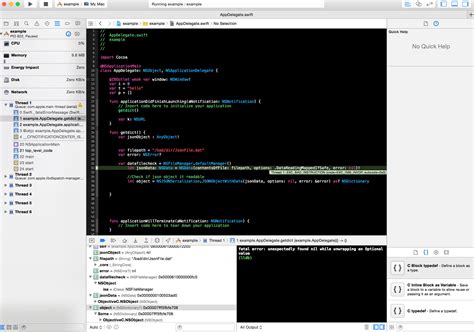 Xcode Swift Trace Unexpectedly Found Nil To The Source Stack Overflow