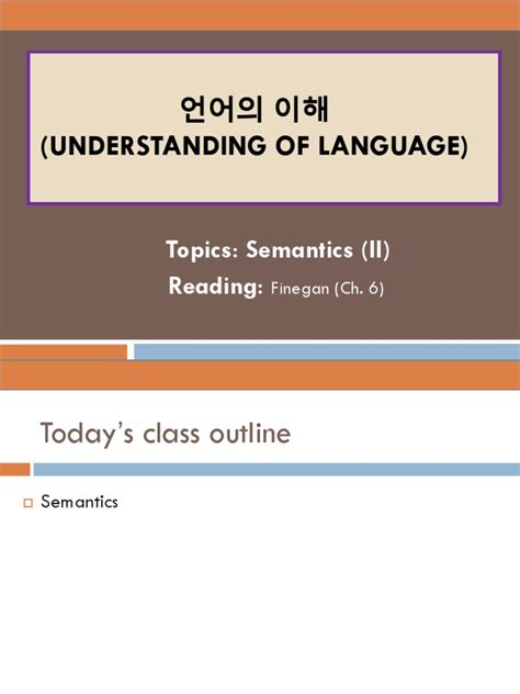 Sematics 2 Pdf Lexical Semantics Syntax