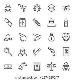 Mafia Icons Pack Isolated Mafia Symbols Stock Vector (Royalty Free ...