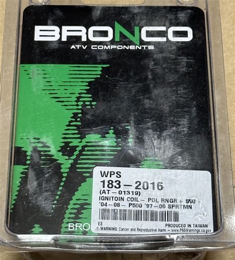 Bronco Atv Ignition Coil At 01319 183 2016 For Polarishonda New Ebay
