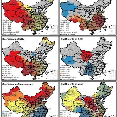 Spatial Distributions Of The Correlation Coefficients Of The Annual