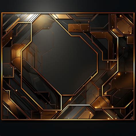 Premium Photo Background Of Angular Polygons Polished Brass Material Laser Etched Geomet