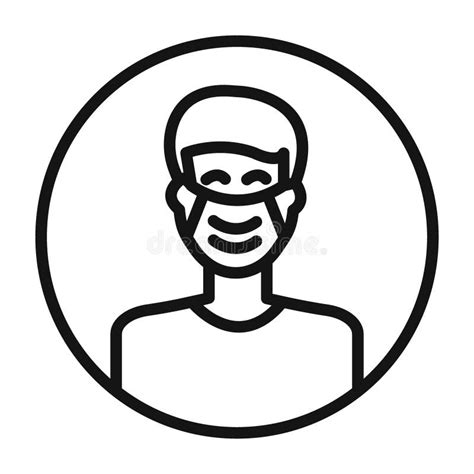 Man Face With Mask Icon Mark In Filled Style Stock Illustration Illustration Of Graphic Virus