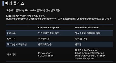 예외 처리exception