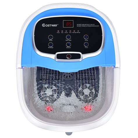 Costway Portable Foot Spa Bath Motorized Massager Electric Feet Salon Tub W Shower Blue